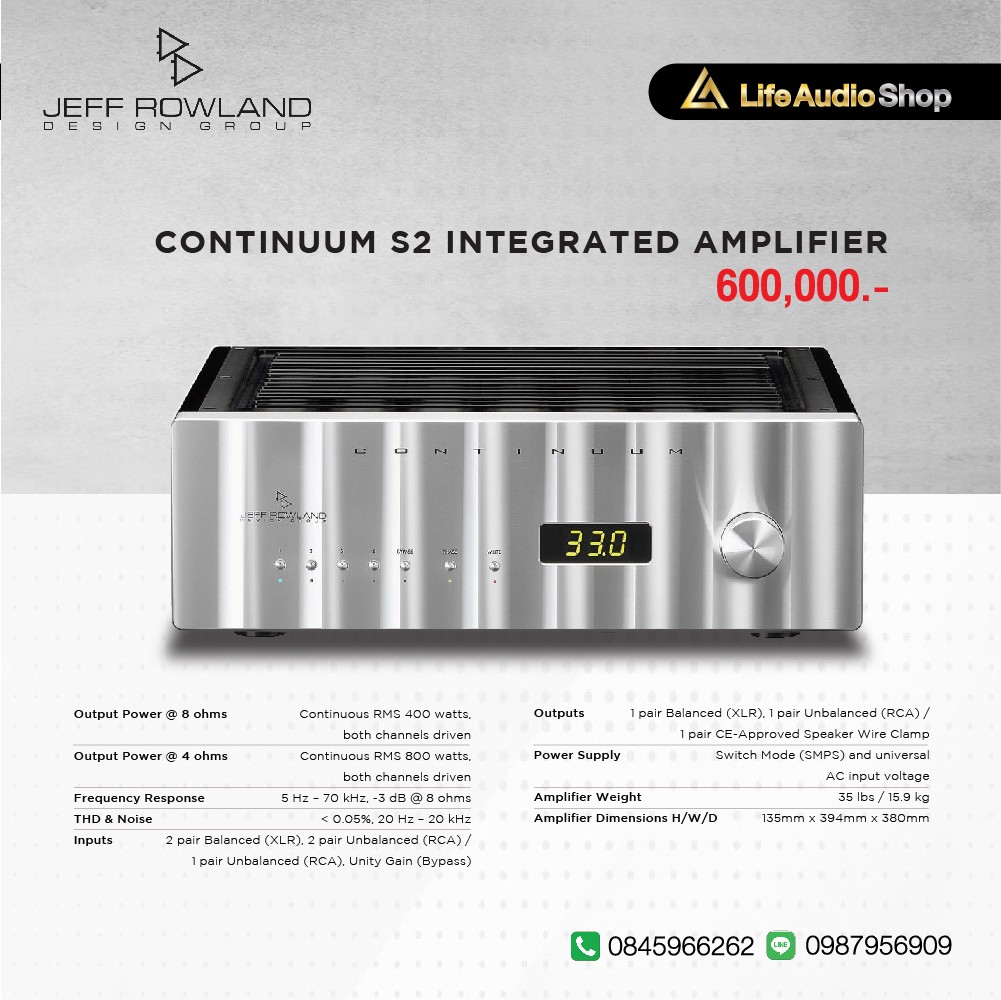 Continuum S2 Integrated amplifier