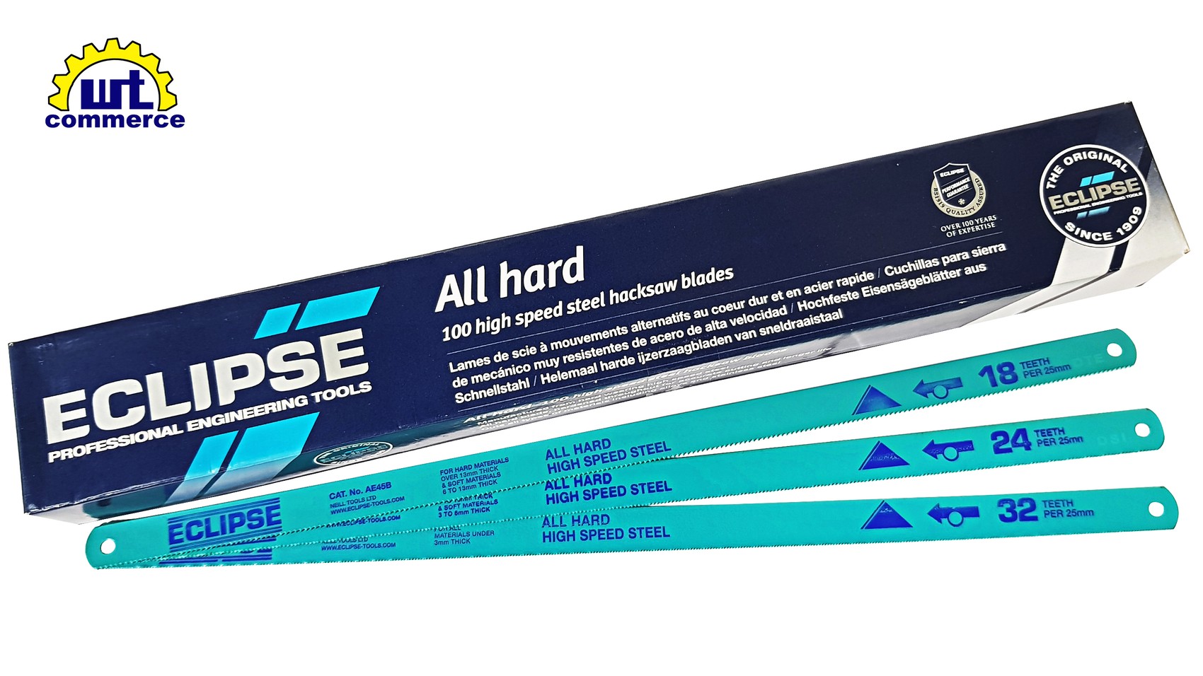 ใบเลื่อยอีกิ๊ป หน้าเล็ก แบบแข็ง (All Hard HSS Power Hacksaw Blades)