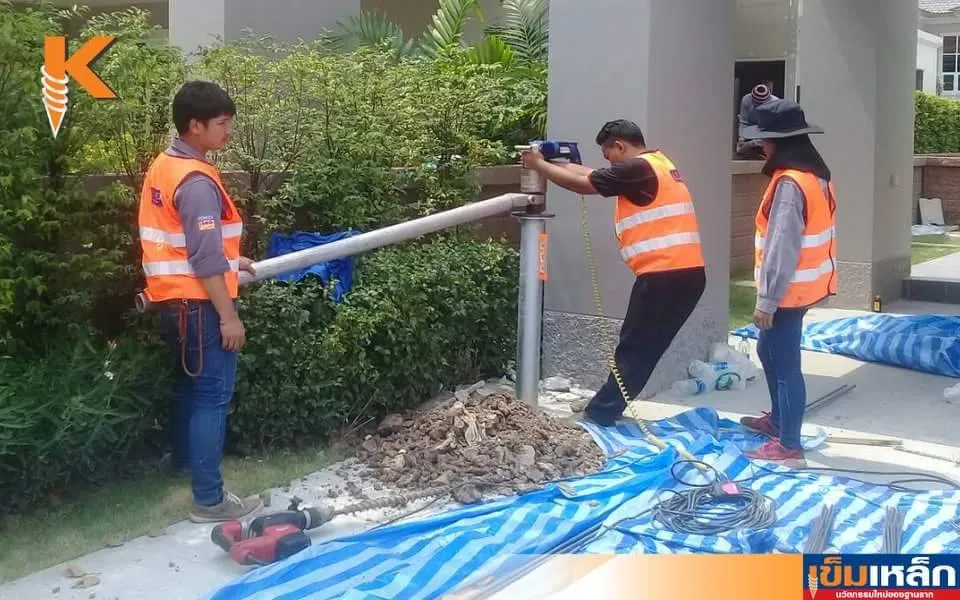 รับติดตั้งฐานรากเข็มเหล็ก:HSBkemrex