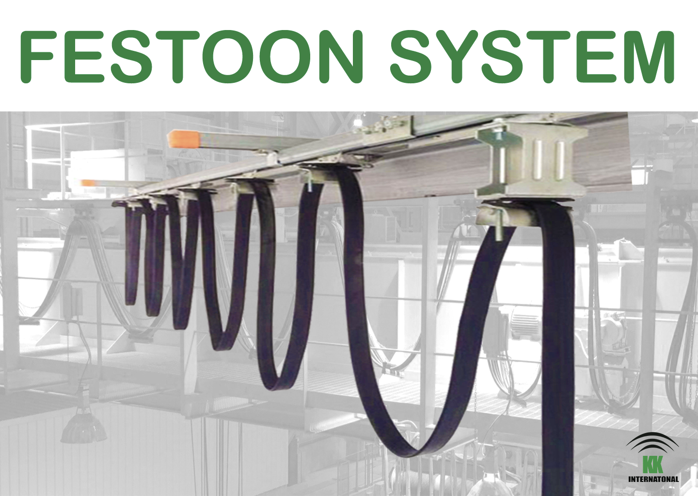 FESTOON SYSTEM ระบบไฟฟ้ารางซี ลูกล้อวิ่งสายไฟกลม, แบน,I beam และ สลิง