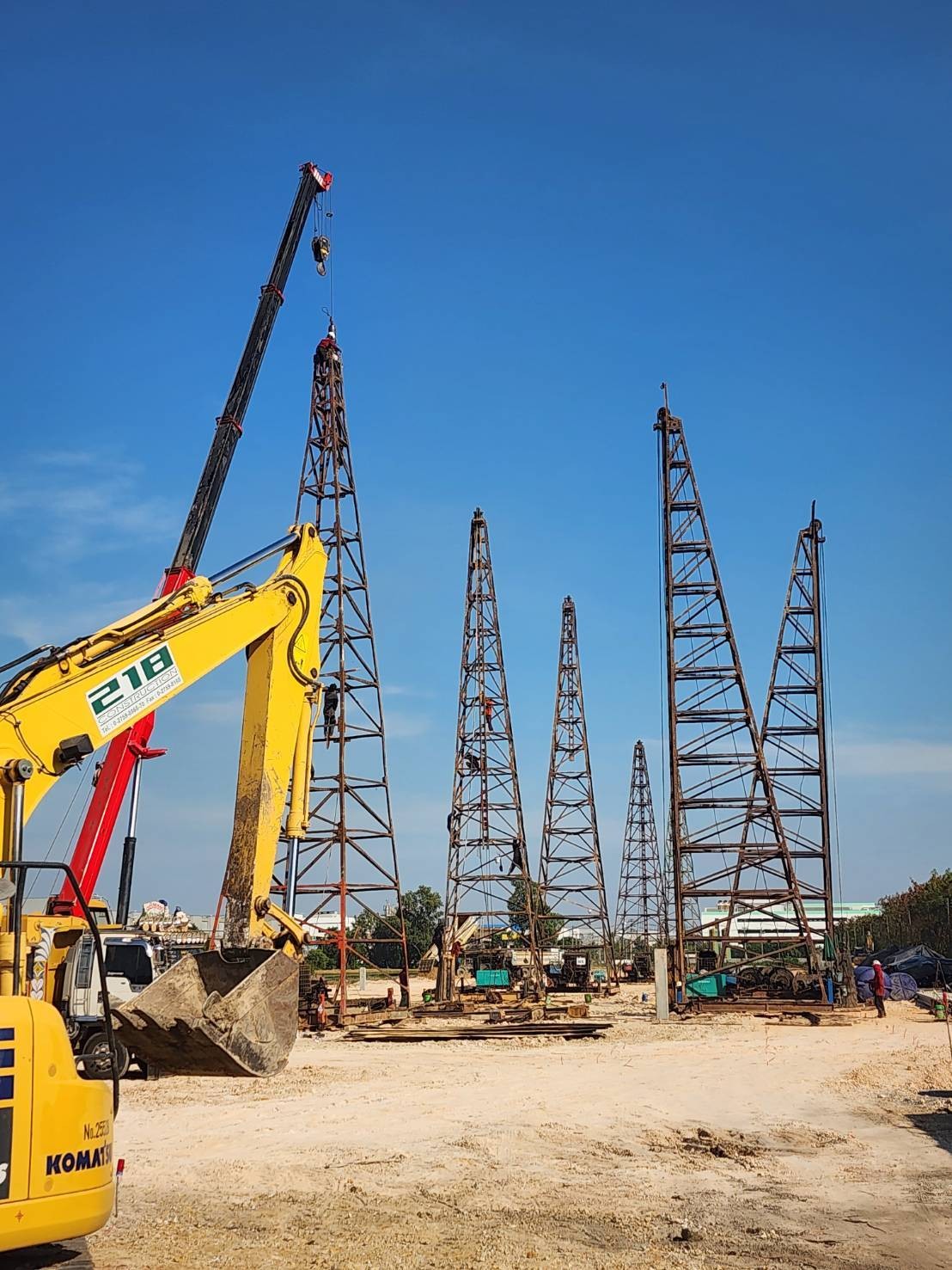 Construction of factory buildings and warehouse.