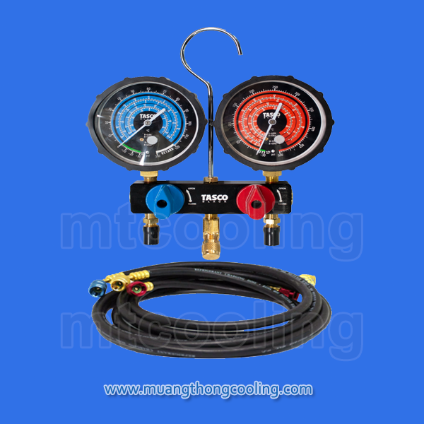 เกจวัดน้ำยาแอร์ พร้อมสายชาร์จ TASCO รุ่น TB140SM ( R32, R410A)