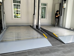 ลิฟท์จอดรถแบบ 2 เสารุ่นATT-PK2 มอเตอร์และ power unit ยี่ห้อ butcher อิตาลี