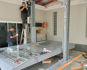 ติดตั้งลิฟท์จอดรถแบบ2เสา รุ่นATT-PK2