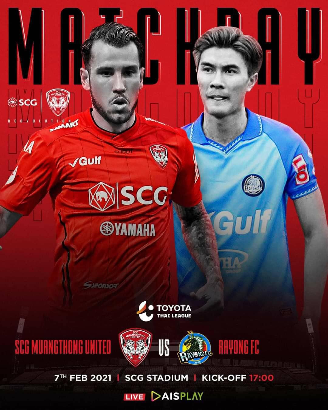 SCG MUANGTHONG UNITED VS. RAYONG FC