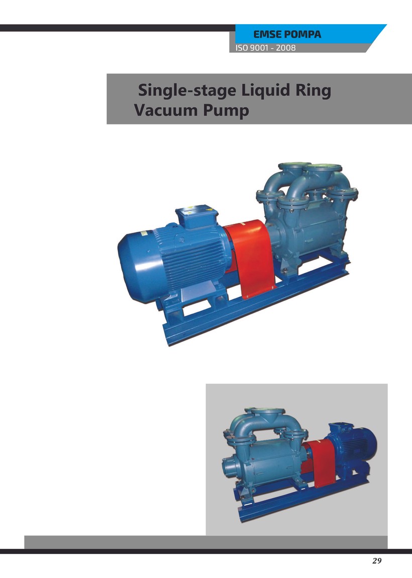 Single-stage Liquid Ring Vacuum Pump