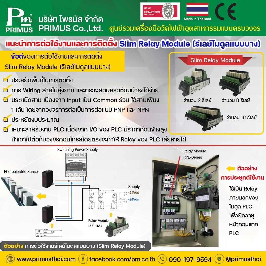 แนะนำการต่อใช้งานและการติดตั้ง Slim Relay Module (รีเลย์โมดูลแบบบาง)