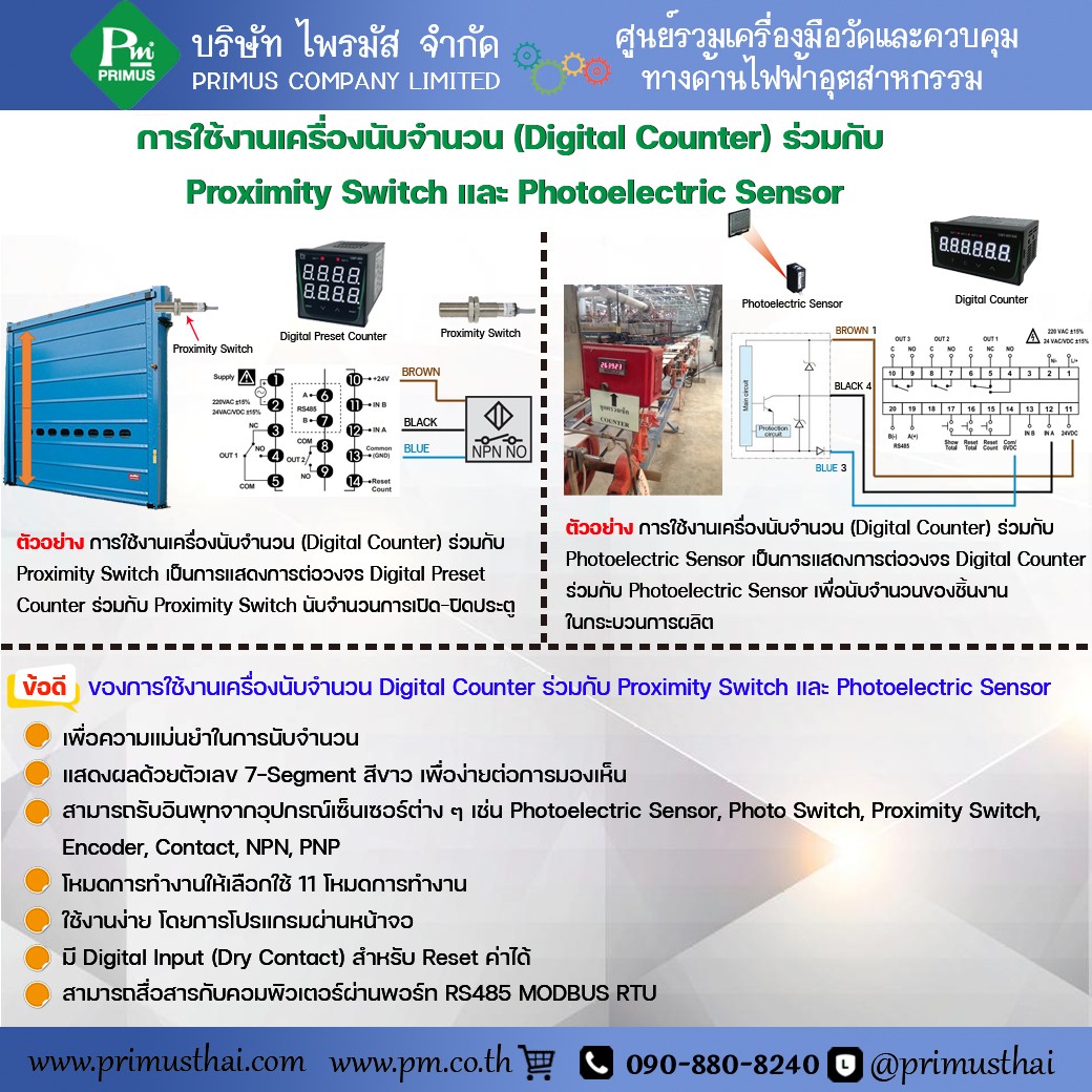 การใช้งานเครื่องนับจำนวน (Digital Counter) ร่วมกับ Proximity Switch และ ...