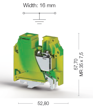 Scerw Clamp Earth Terminal (เทอร์มินอลกราวด์ แบบสกรู) ขนาดสาย 35mm²