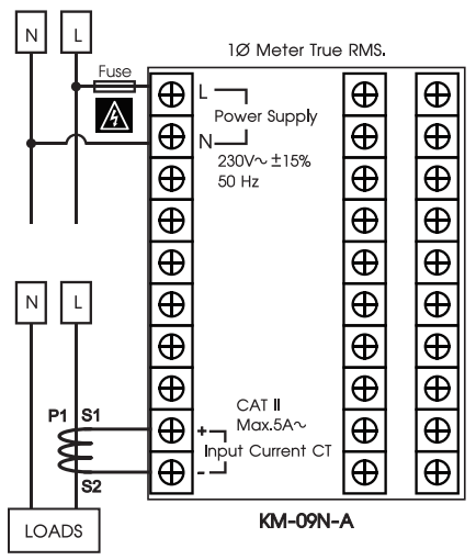 1 Phase Amp Meter True RMS