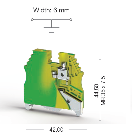Scerw Clamp Earth Terminal (เทอร์มินอลกราวด์ แบบสกรู) ขนาดสาย 4mm²