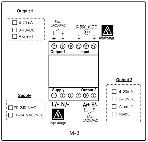 Digital Signal Transmitter Input device converter TC, RTD, mA, mVdc ...