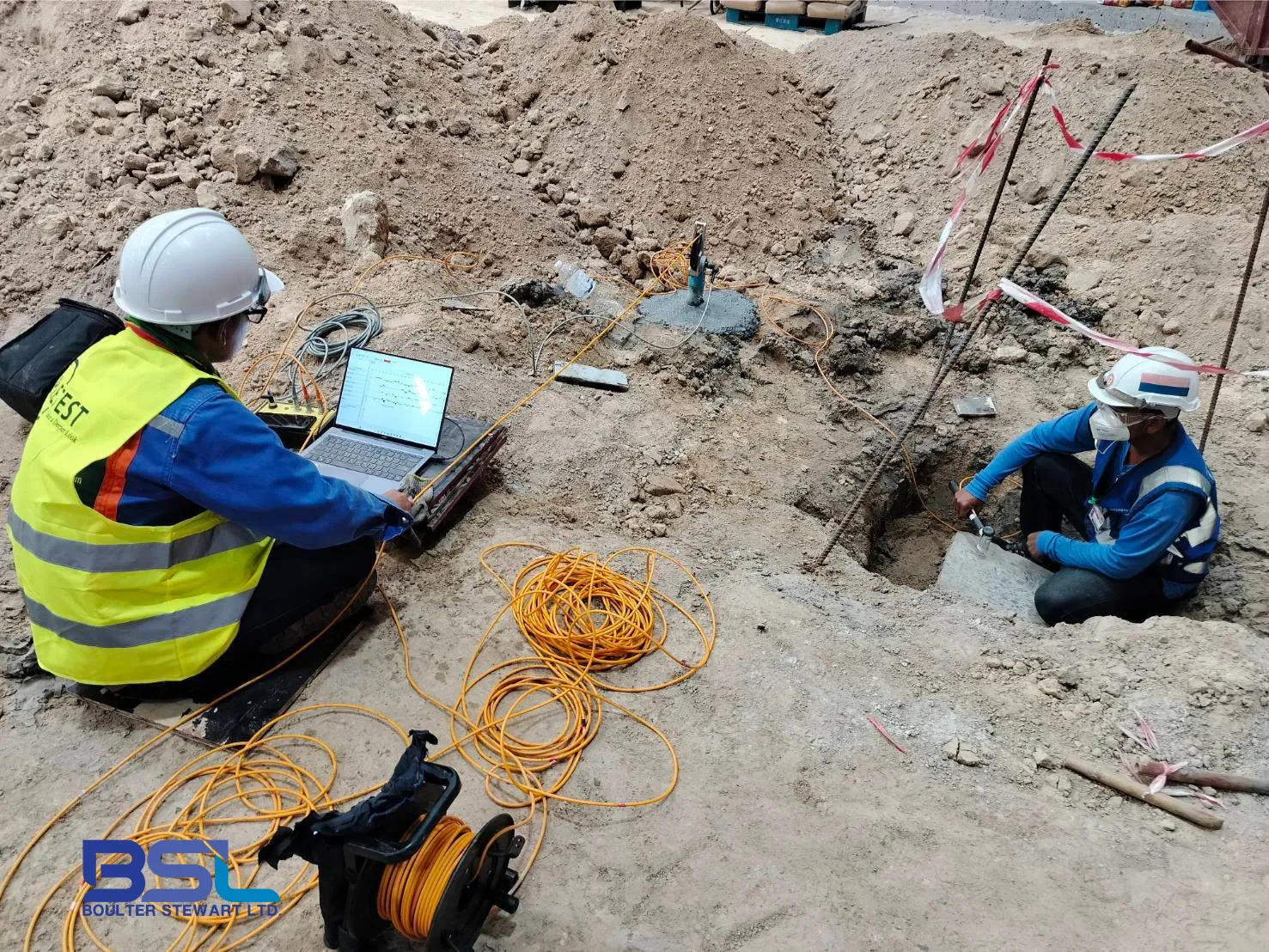 Parallel Seismic - ทดสอบความความยาวของเสาเข็ม / โครงสร้างฐานรากเดิม