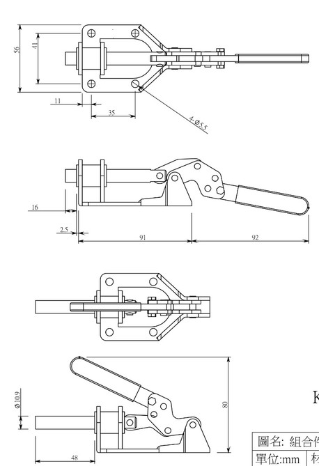 Toggle Clamp,Toggle Clamp จับชิ้นงาน,toggle clamp (แคลมป์นก)