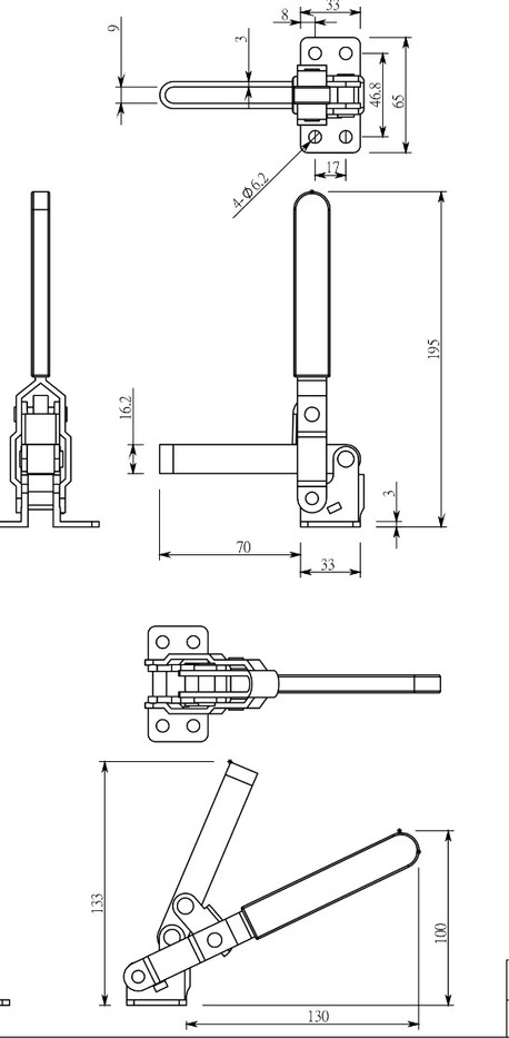 Toggle Clamp,Toggle Clamp จับชิ้นงาน,toggle clamp (แคลมป์นก)