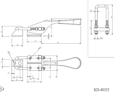 Toggle Clamp,Toggle Clamp จับชิ้นงาน,toggle clamp (แคลมป์นก)