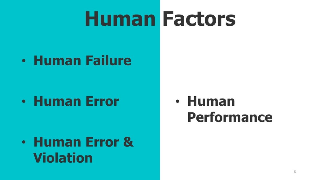 👷‍♂️Human Failure / Human Factors / Human Errors👷