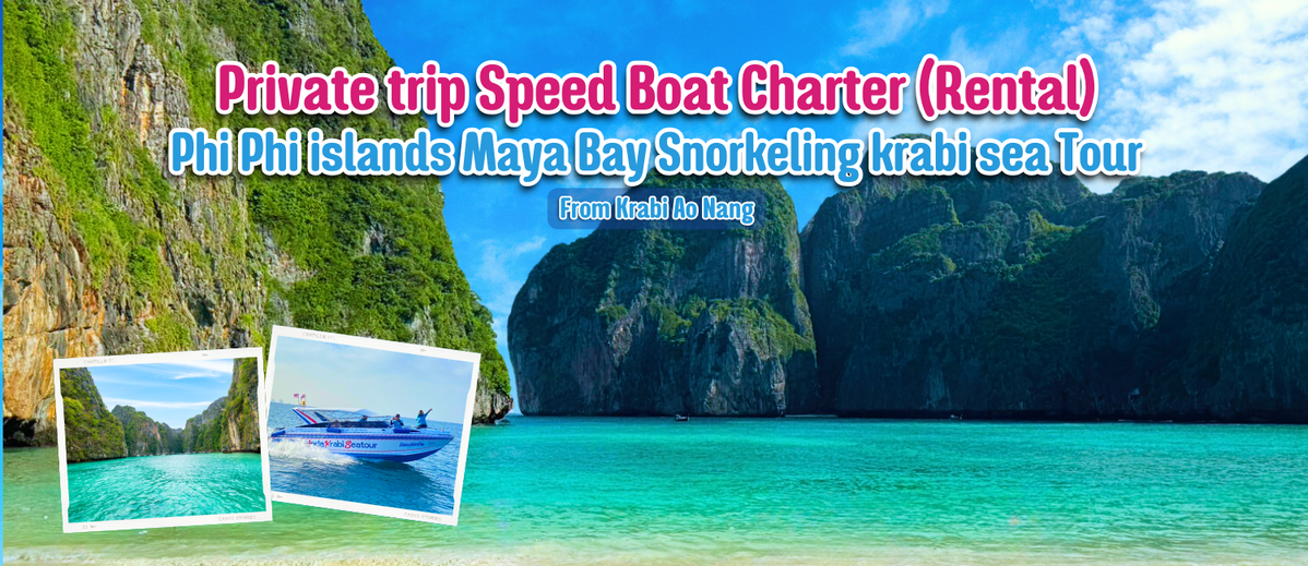 Private trip Speed Boat Charter Rental Phi Phi islands Maya Bay Snorkeling krabi sea Tour Maya ...