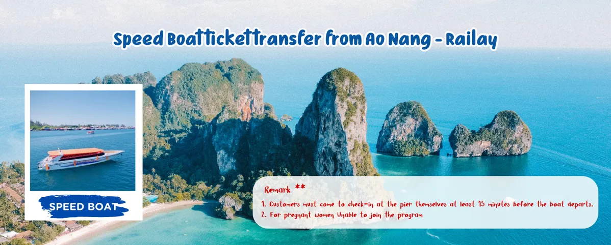 Speed boat transfer ticket from Ao Nang And Railay