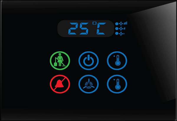 Guest room control management systems