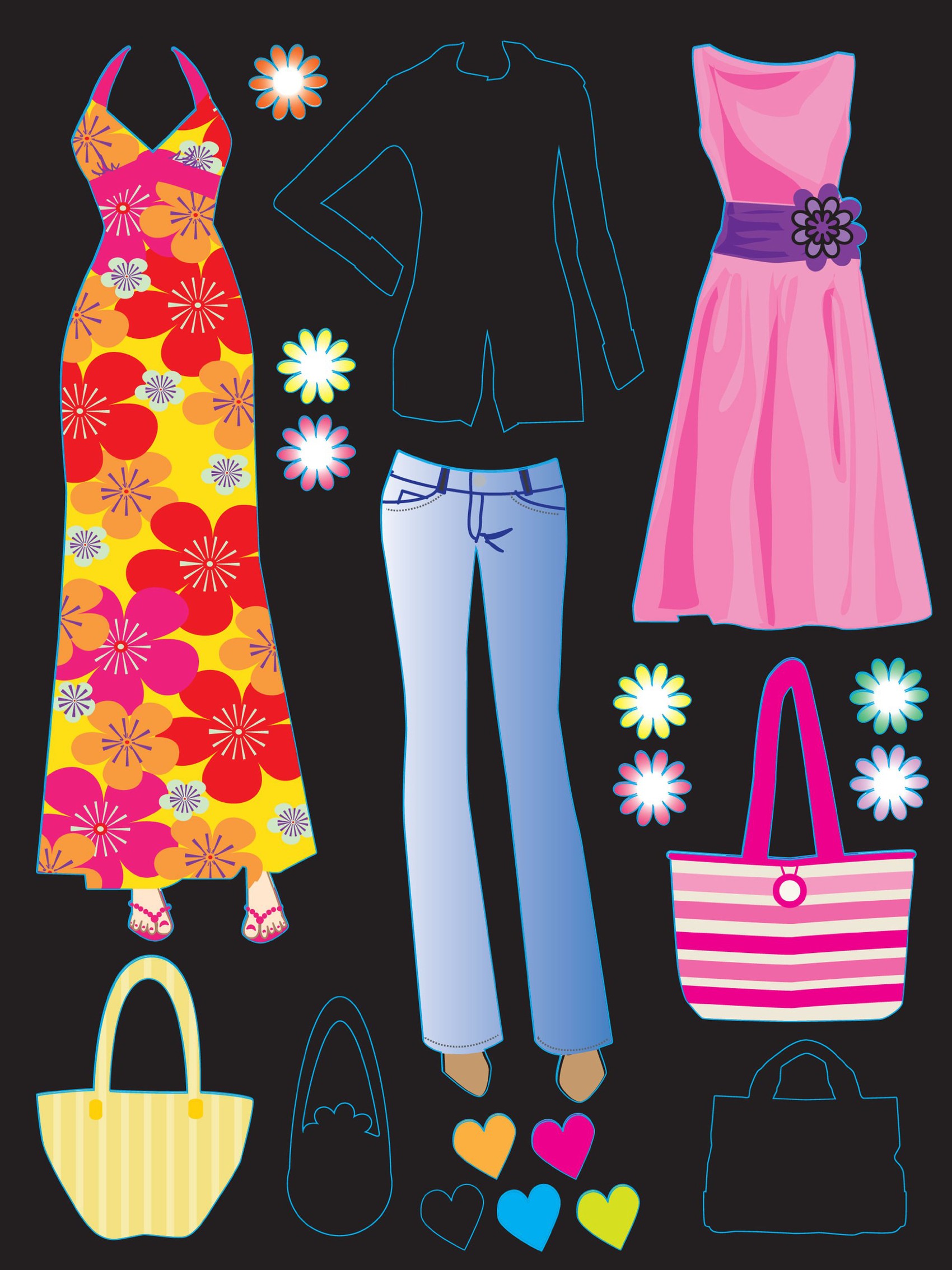 Scratch and Sketch Runway Models Sticker Kit (Art, Stickers, Drawing Kit)