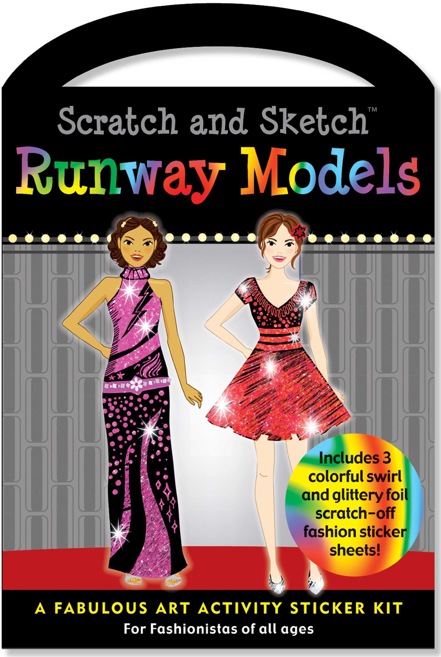 Scratch and Sketch Runway Models Sticker Kit (Art, Stickers, Drawing Kit)