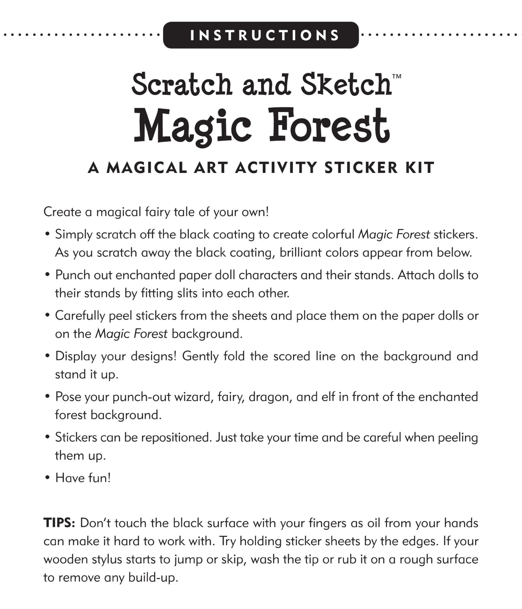 Magic Forest Scratch & Sketch Sticker Kit (Scratch and Sketch)