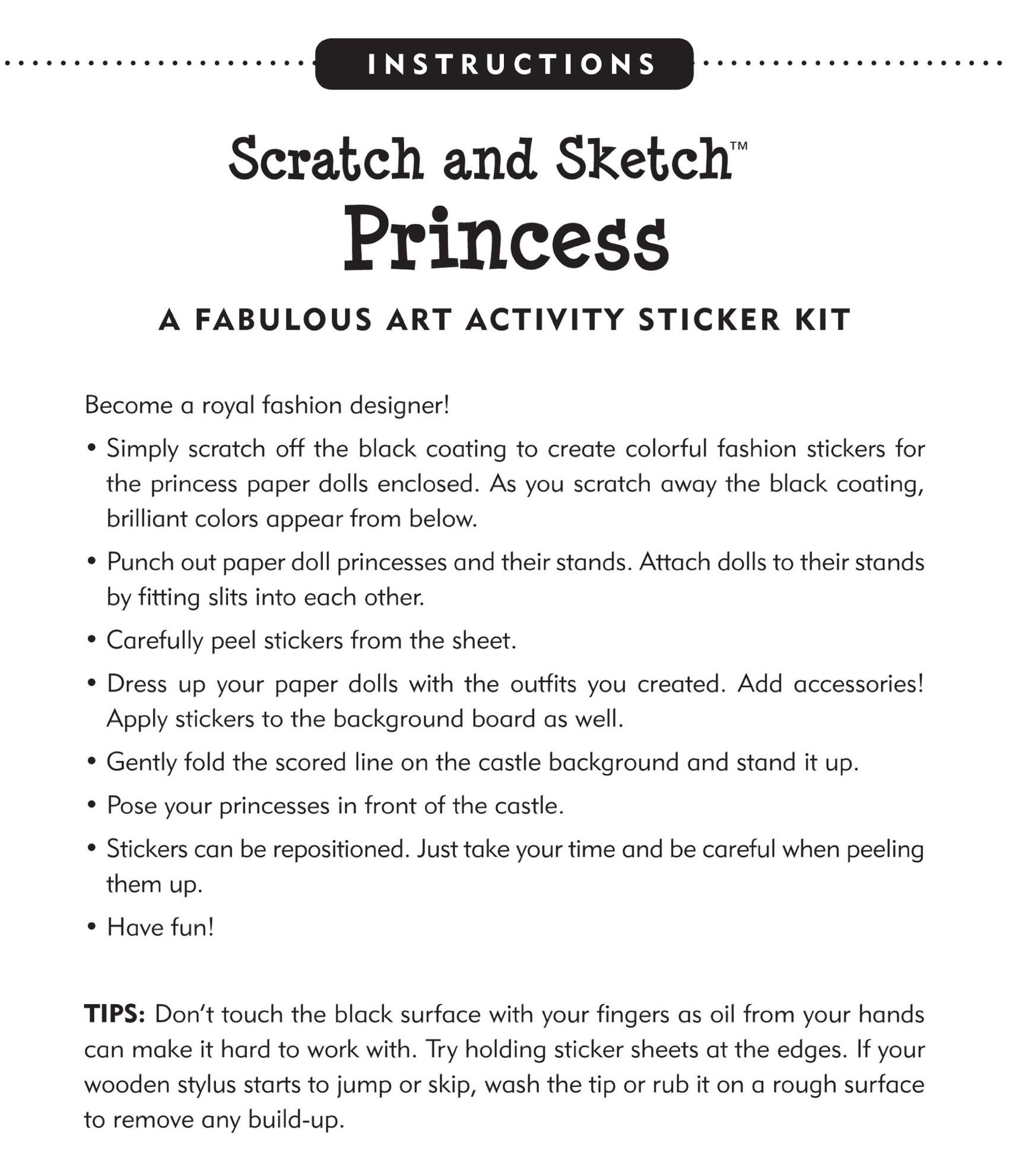 Princess Scratch & Sketch Sticker Kit (Scratch and Sketch)