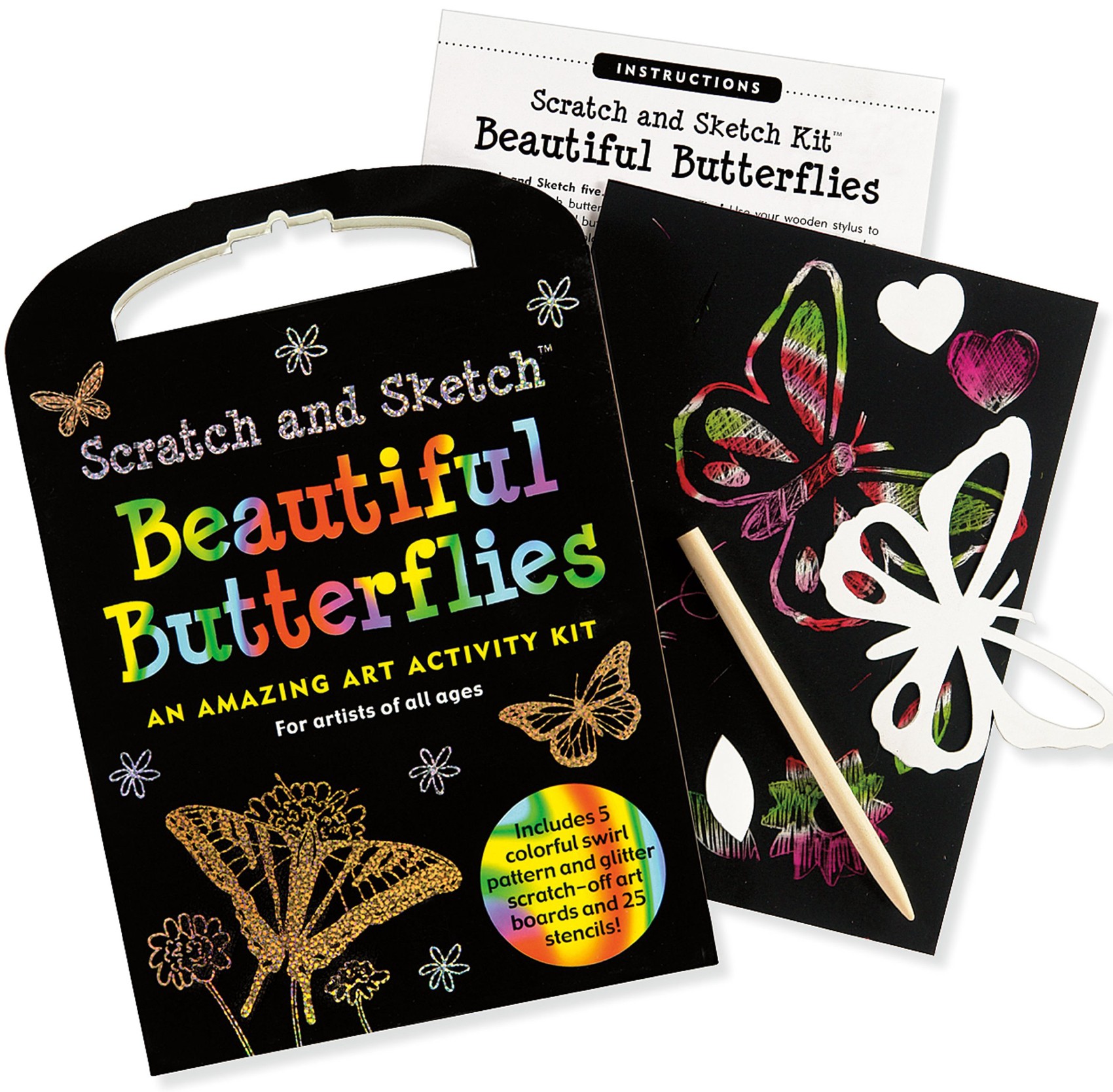 Beautiful Butterflies Scratch & Sketch Kit
