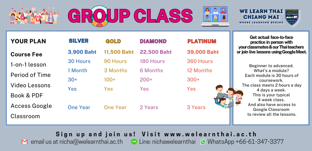 Group Classes at We Learn Thai Chiang Mai