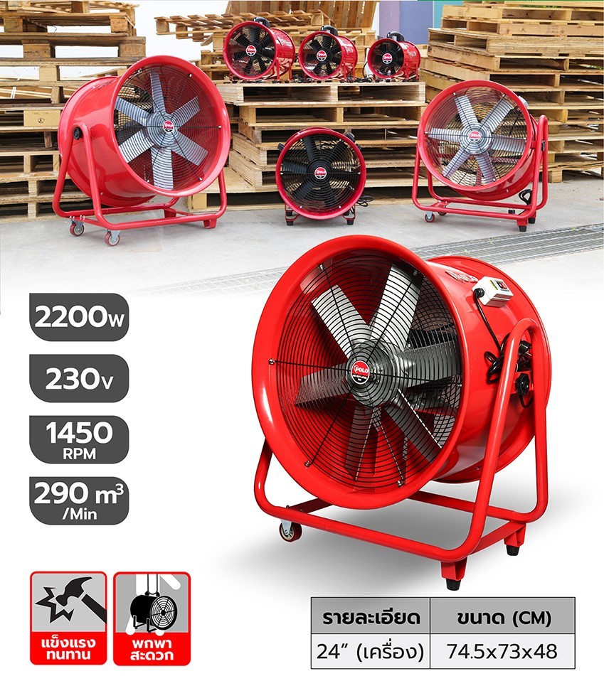 พัดลมถังกลม 24"