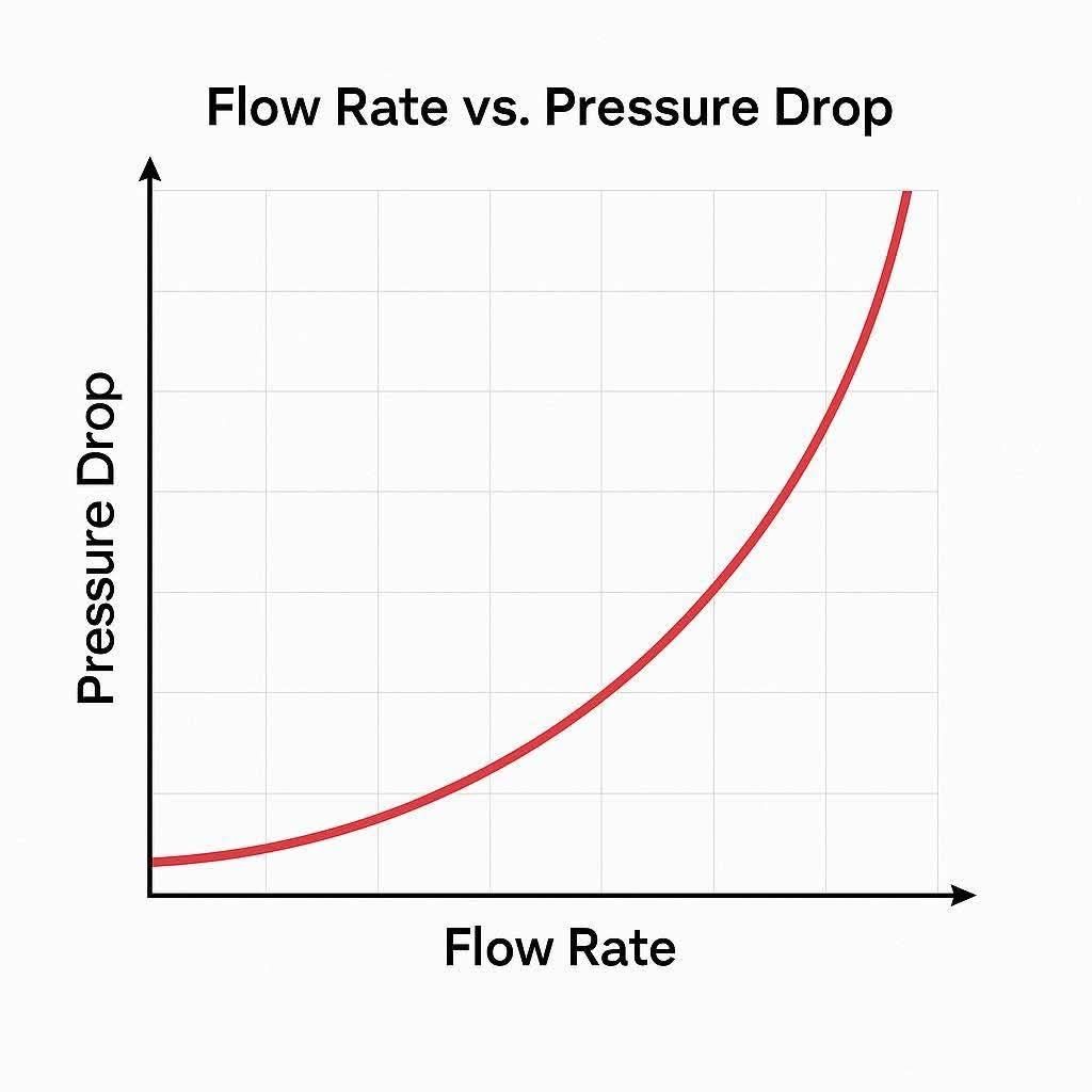 ความสัมพันธ์ระหว่าง Flow Rate กับ Pressure Drop