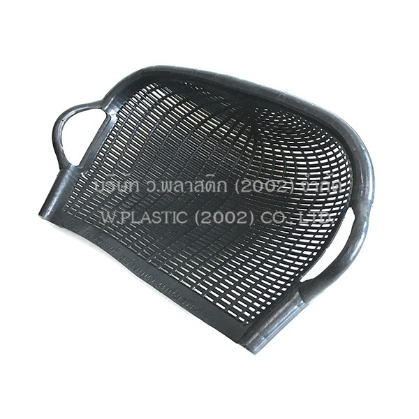 BIG BLACK CLAM SHELL-SHAPED BASKET