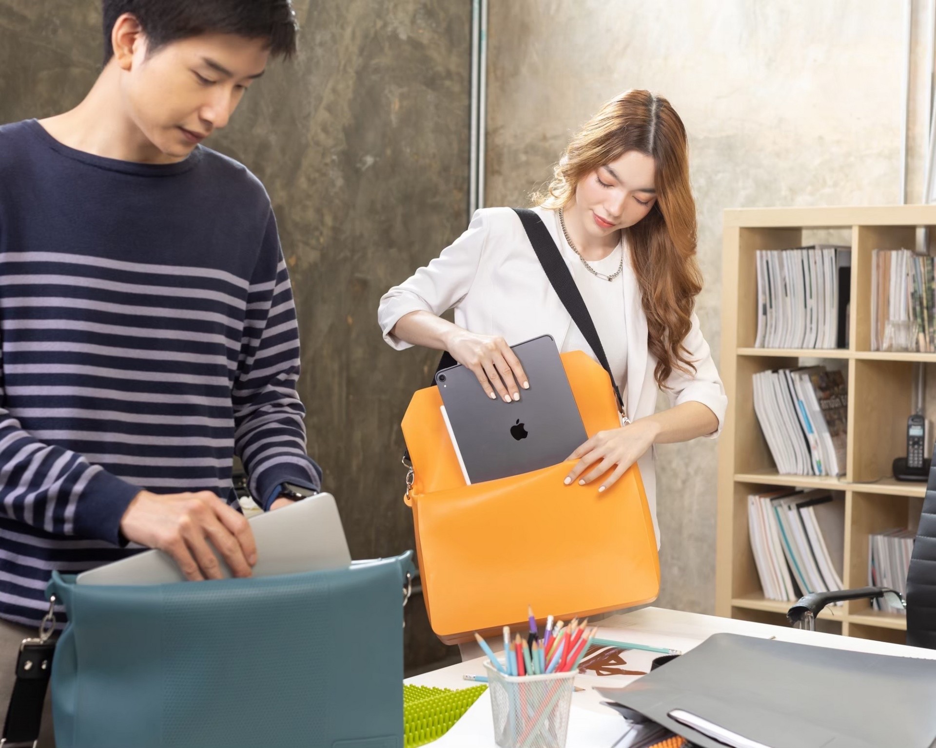 Rubber Work Bag (Orange)