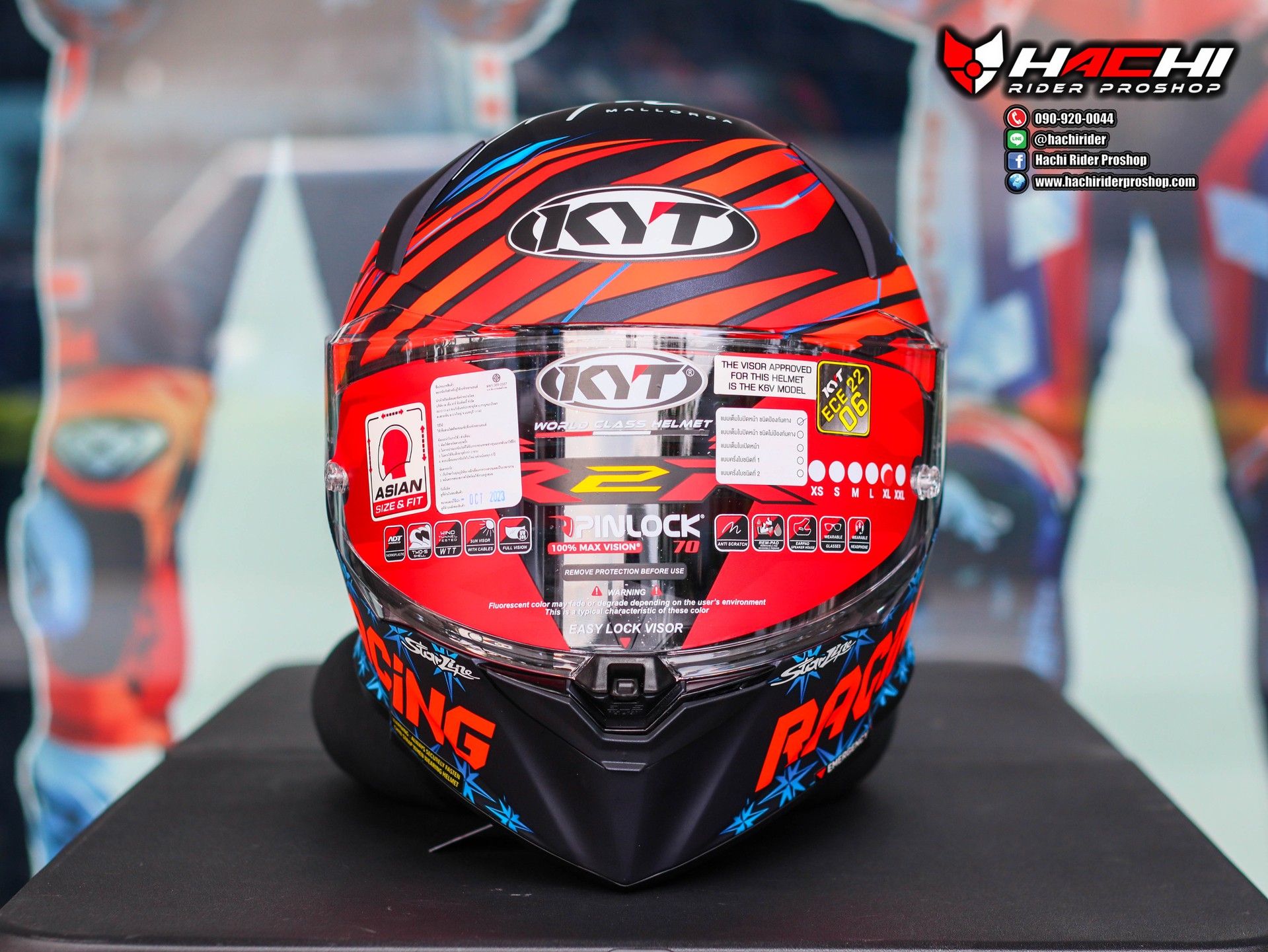 หมวกกันน็อค KYT : R2R PRO - Fernandez 2022 Matt Replica