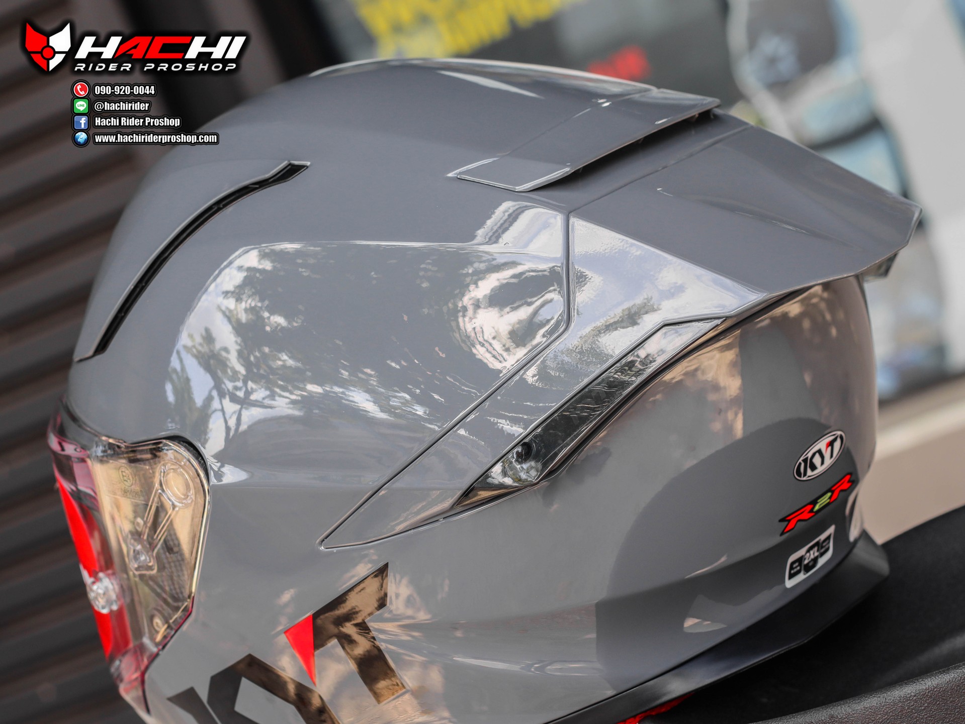 หมวกกันน็อค KYT : R2R PRO - Plain Gray