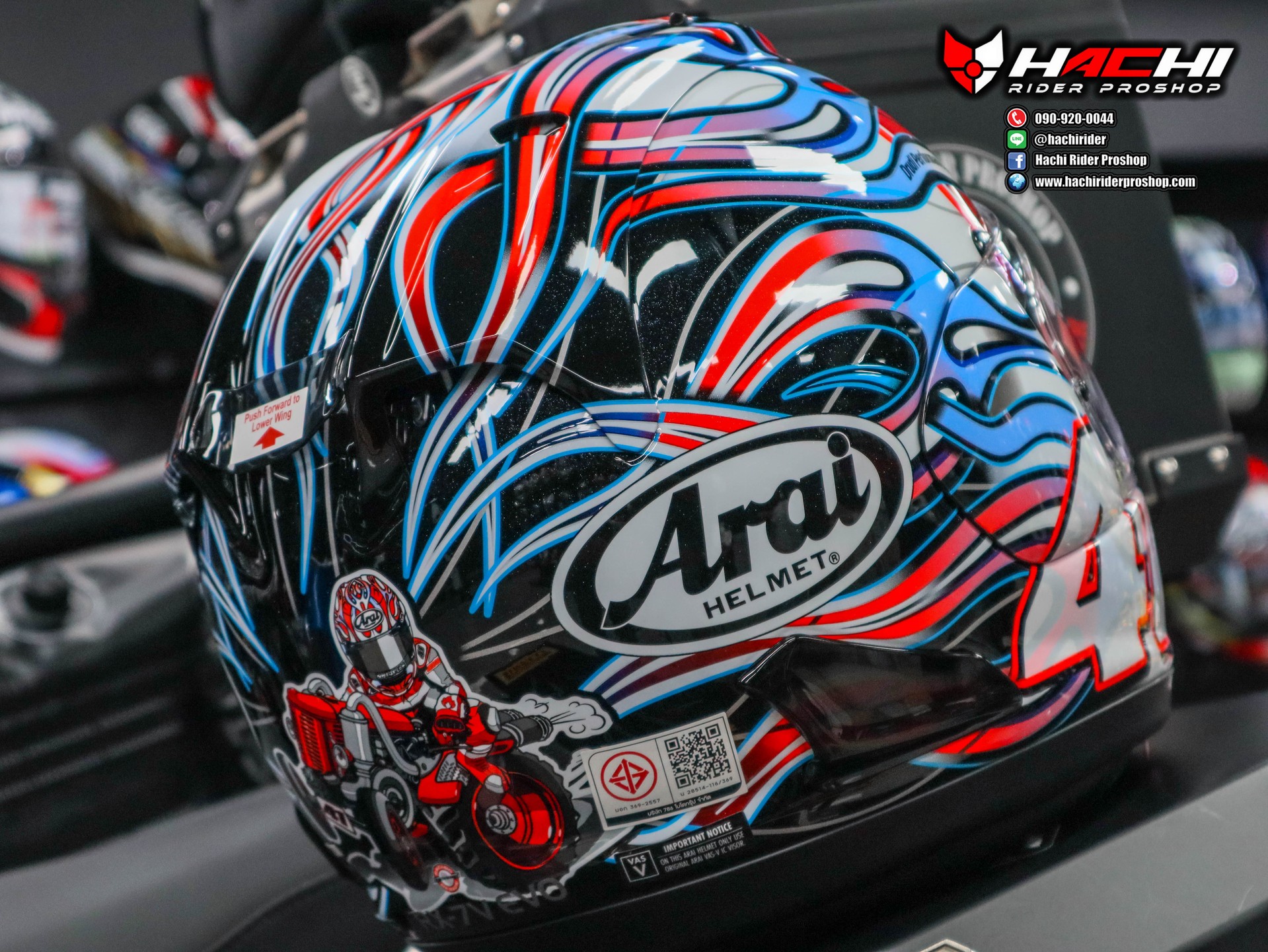 หมวกกันน็อค Arai : RX-7V EVO - Haga WSBK