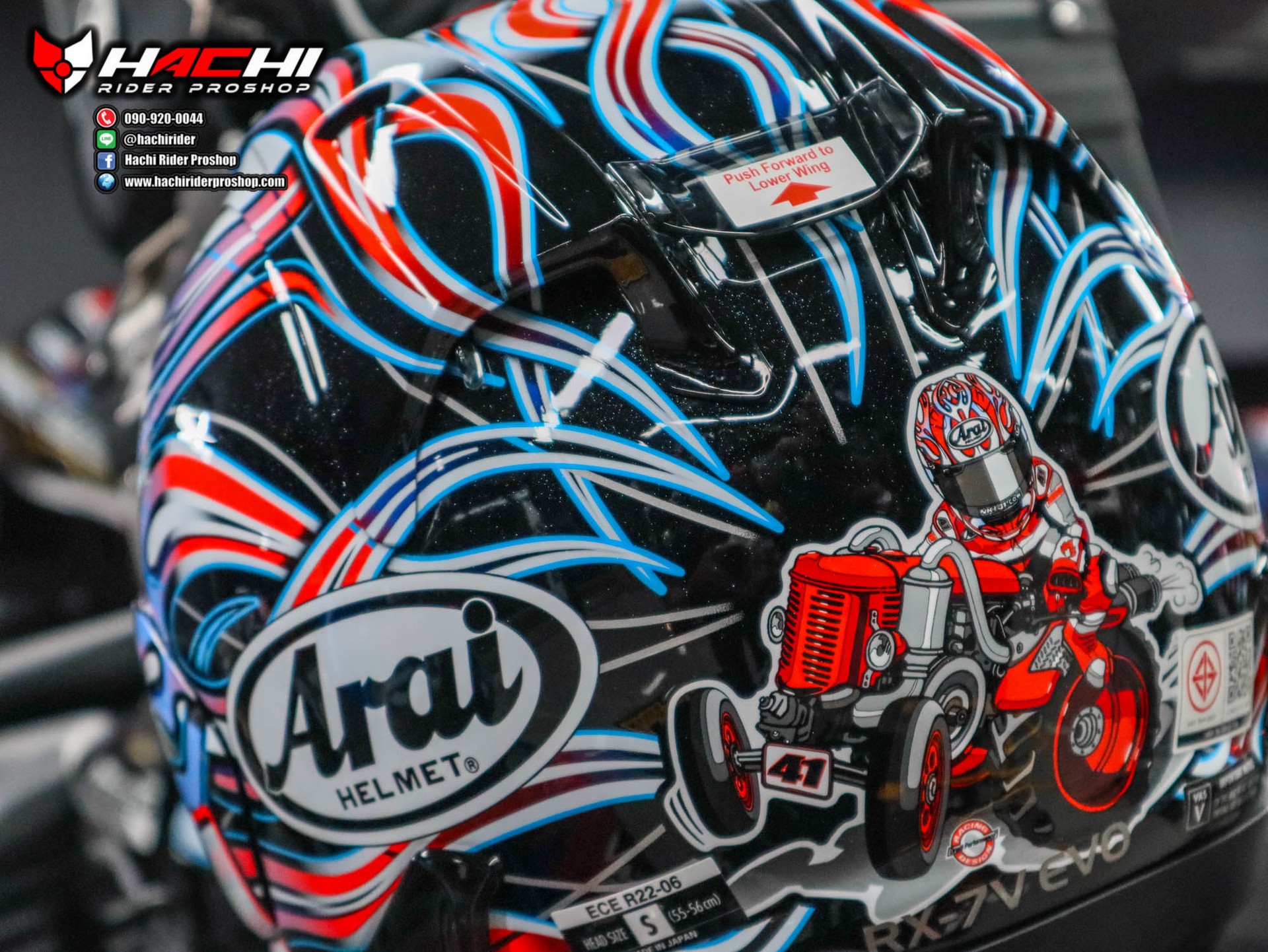 หมวกกันน็อค Arai : RX-7V EVO - Haga WSBK