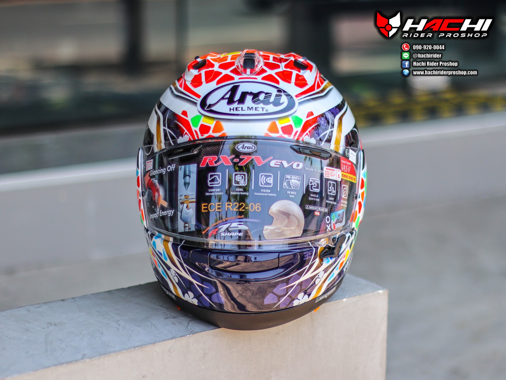 หมวกกันน็อค Arai : RX-7V EVO - Nakagami GP2