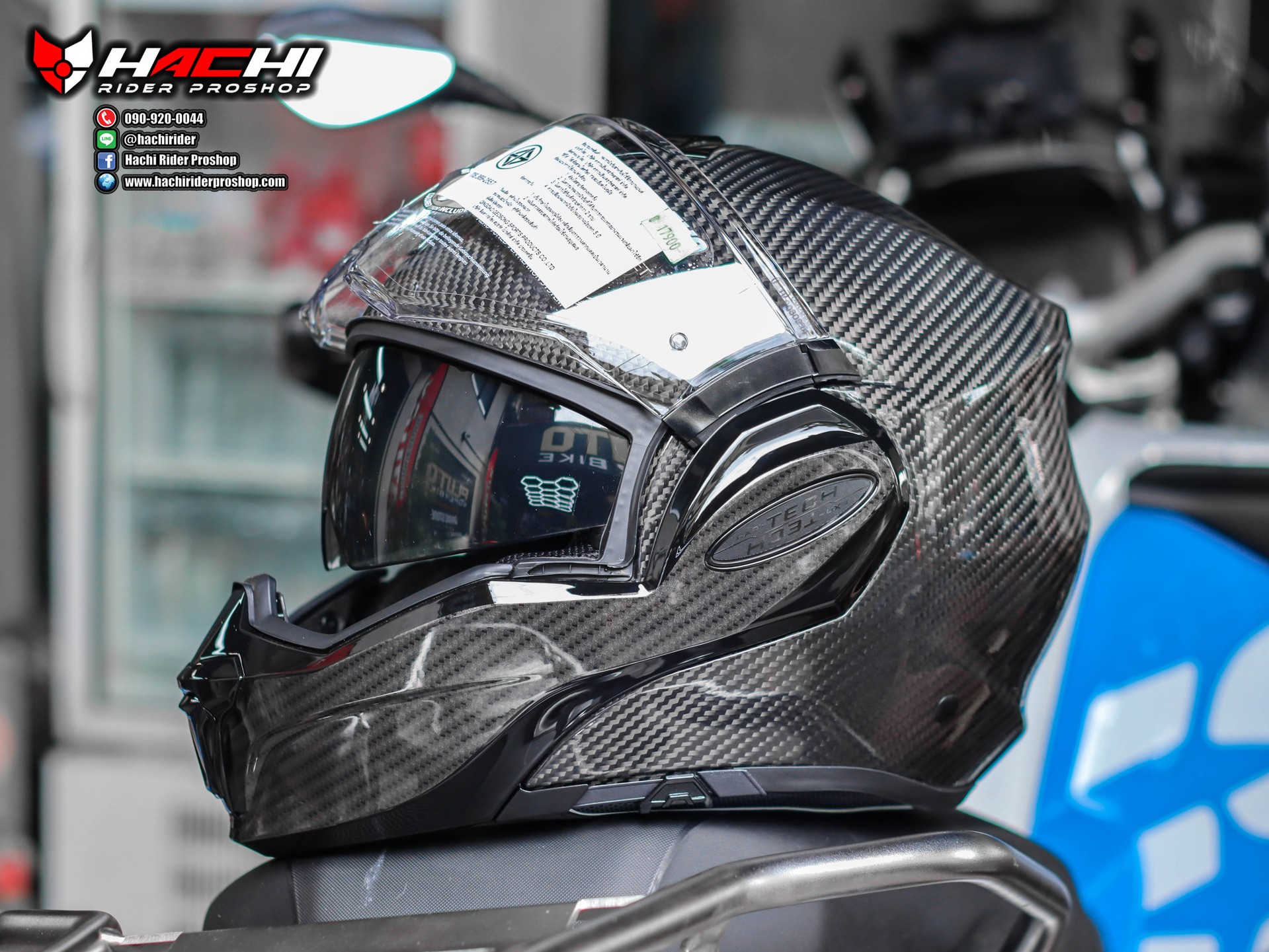 หมวกกันน็อค SCORPION : EXO TECH EVO CARBON - Solid Black