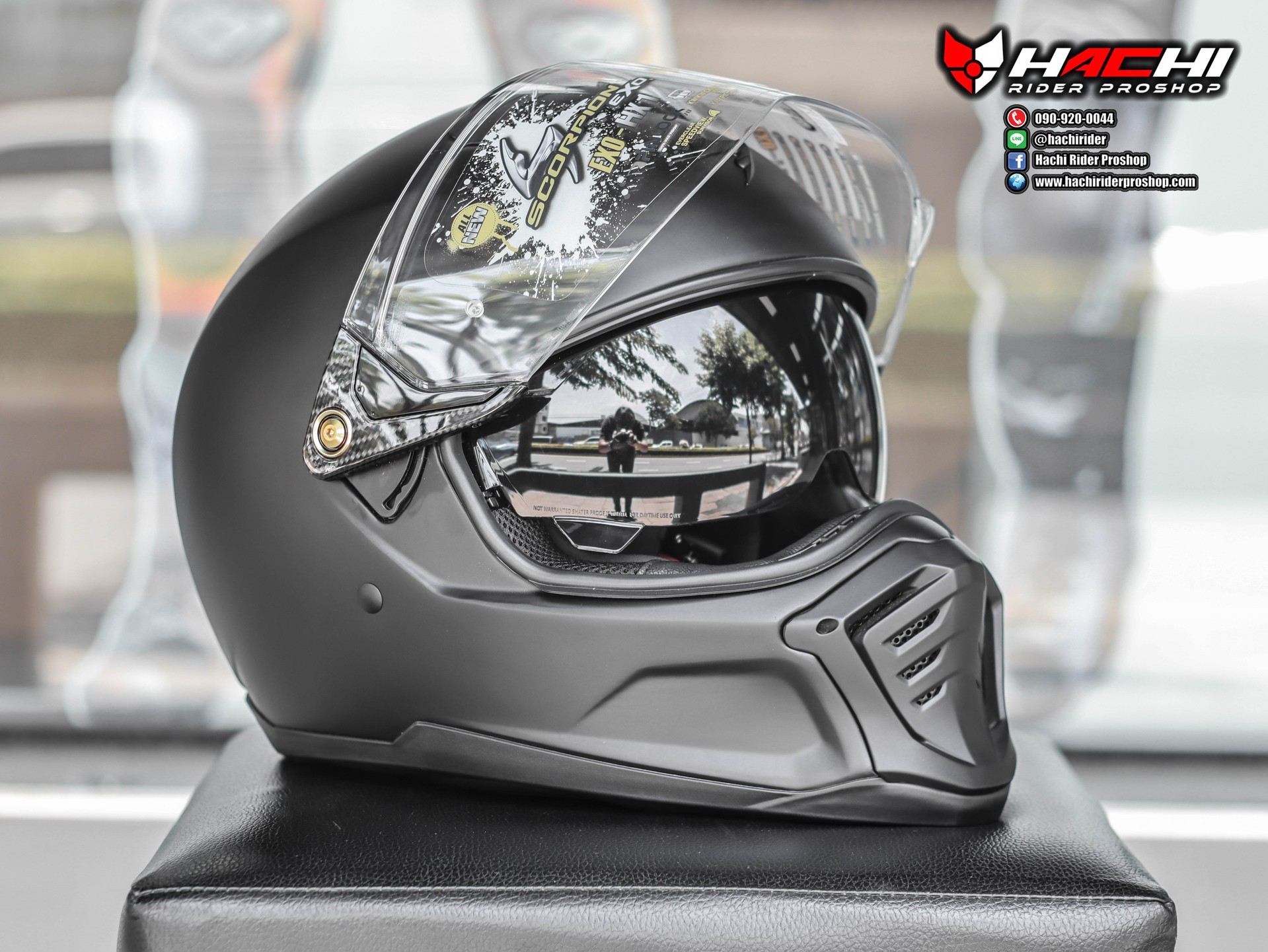 หมวกกันน็อค SCORPION : EXO HX1﻿ - Matt Black