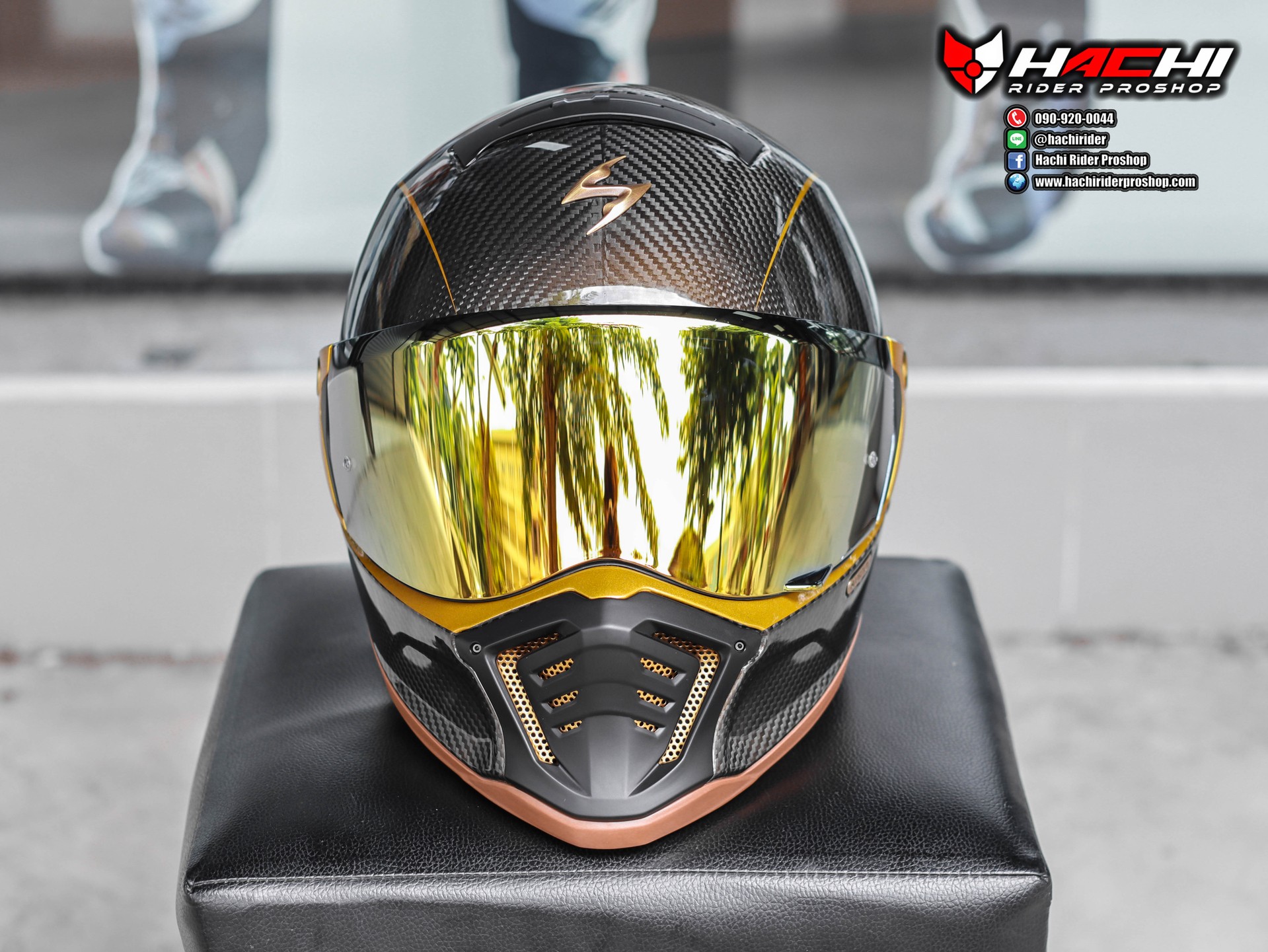 หมวกกันน็อค SCORPION : EXO HX1 CARBON SE - Gold Edition