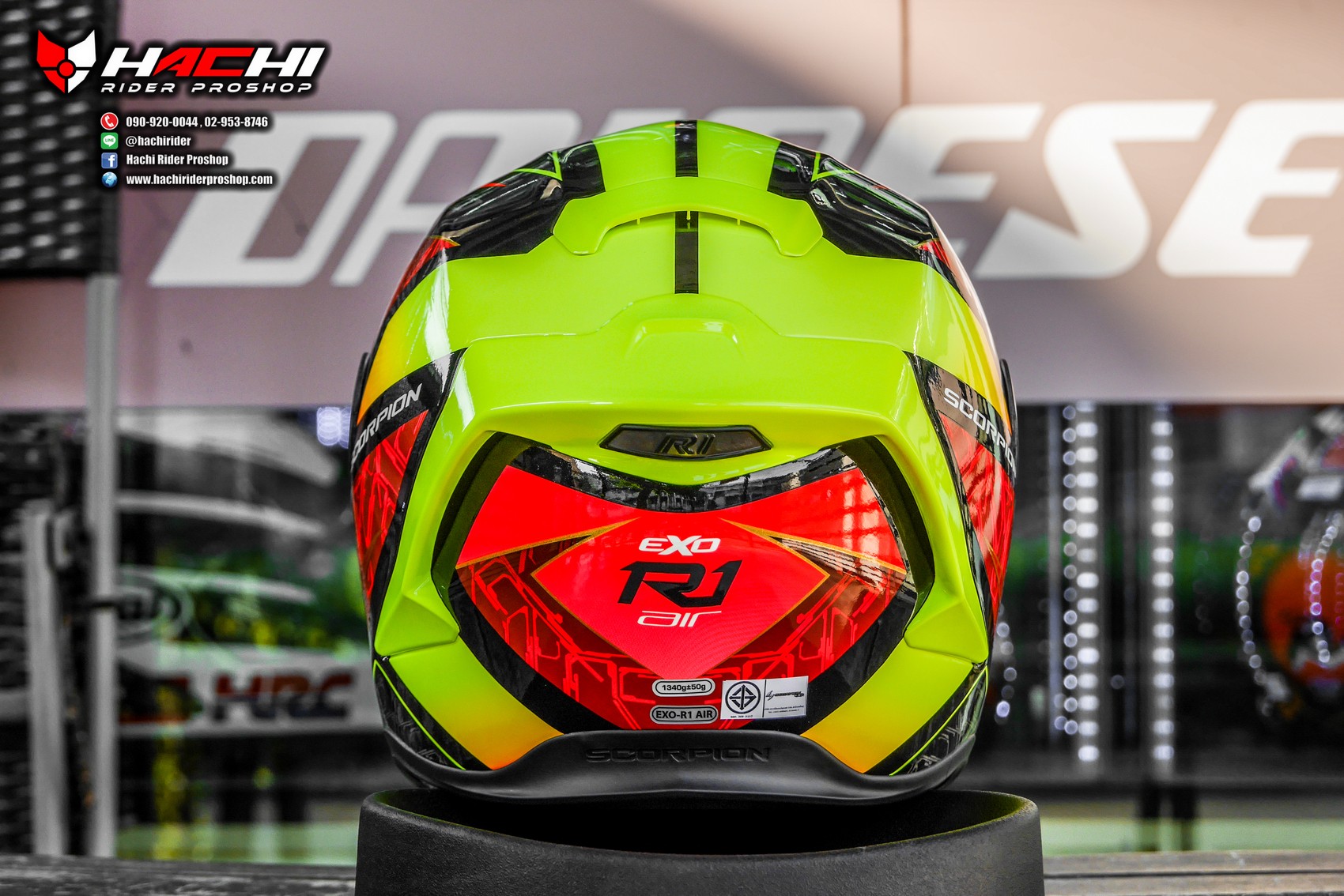 SCORPION: EXO-R1 AIR - Infiti Black/Red/Neon Yellow