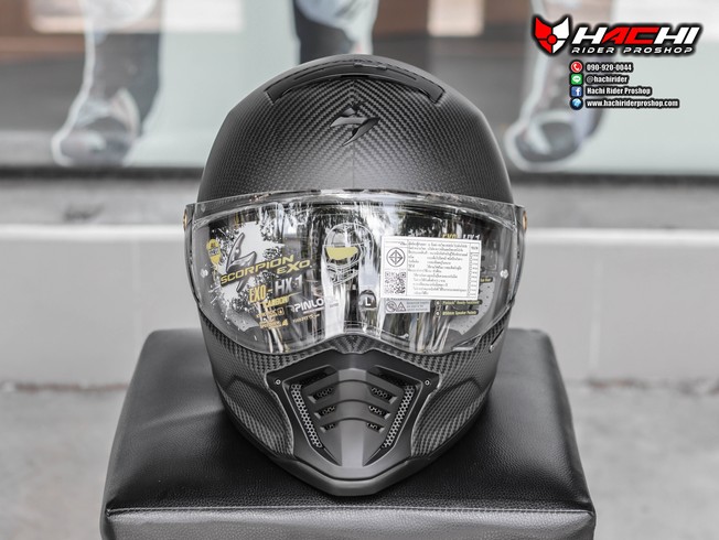 หมวกกันน็อค SCORPION : EXO HX1 CARBON SE - Matt Black