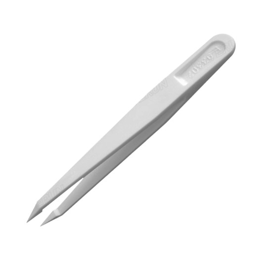 White plastic tweezers
