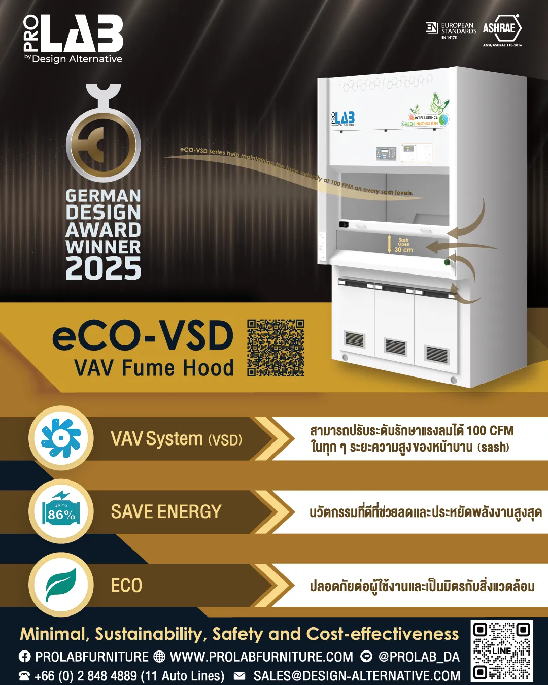 บอกลาปัญหาไอสารเคมีรั่วไหลด้วย eCO-VSD | Fume Hood by PROLAB