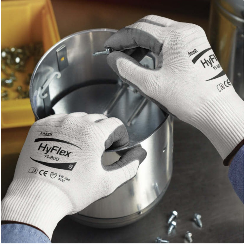 ถุงมือผ้าเคลือบโฟมไนไตร Ansell รุ่น Hyflex 11-800