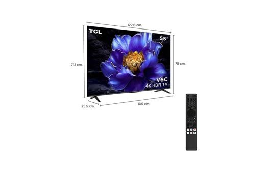 TCL 55 นิ้ว รุ่น 55V6C 4K Google TV V6C 4K UHD LED ปี 2025