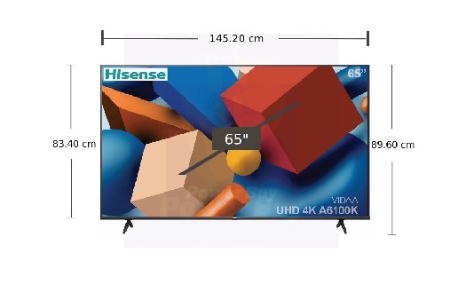 HISENSE ทีวี ขนาด 65 นิ้ว รุ่น 65A6100K TV 4K UHD VIDAA Dolby vision ...