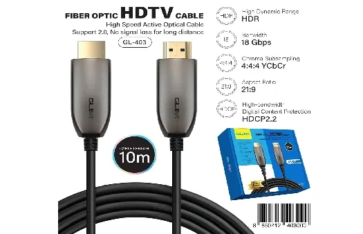 Glink สายHDMI รุ่น GL-40310M Cable HDMI Optical Fiber V2.0 4K 60Hz.